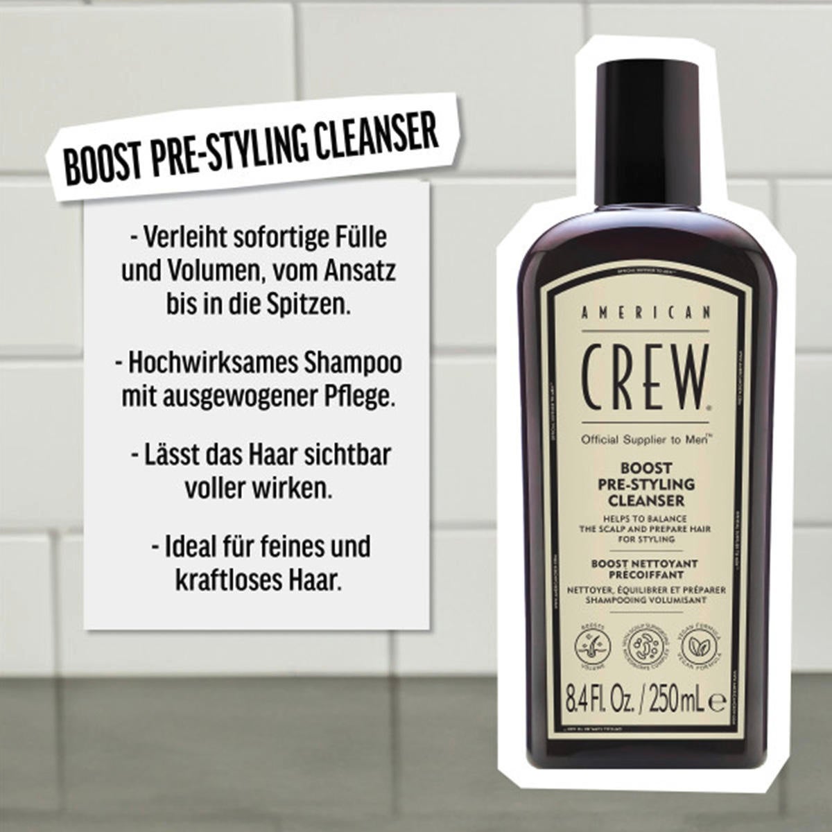 American Crew Boost Pre-Styling Cleanser | Zur Rose Shop